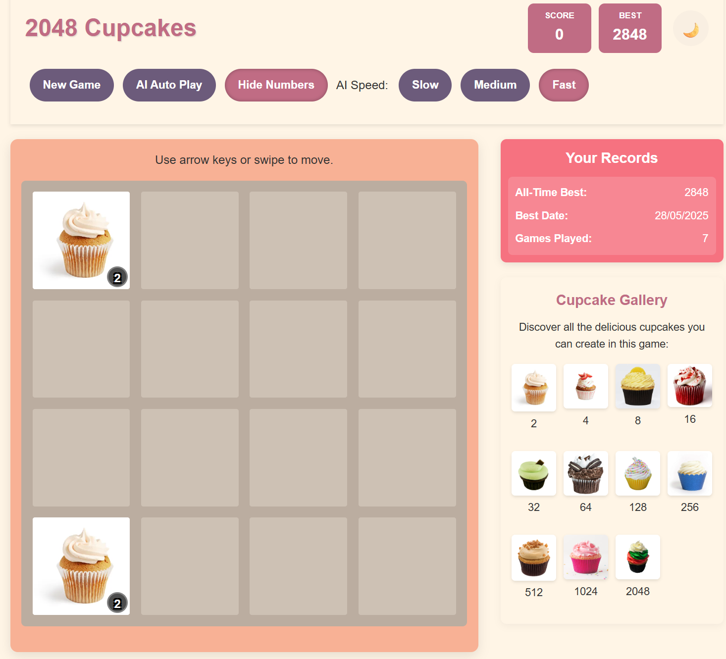 2048 Cupcakes - With AI